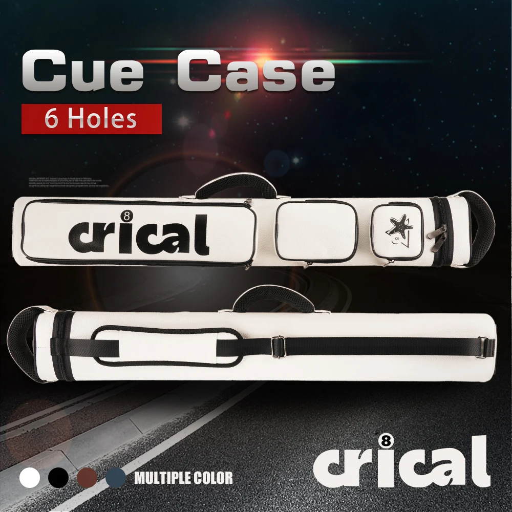 CRICAL-Hard-Cue-Case-Bag-Billiard-Stick-Carrying-Case-6-Holes-2x4-Pool ...