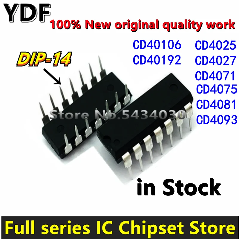 10-st-cke-100-Neue-CD4071-CD4075-CD4081-CD4093-CD40106-CD40192-CD4025 ...