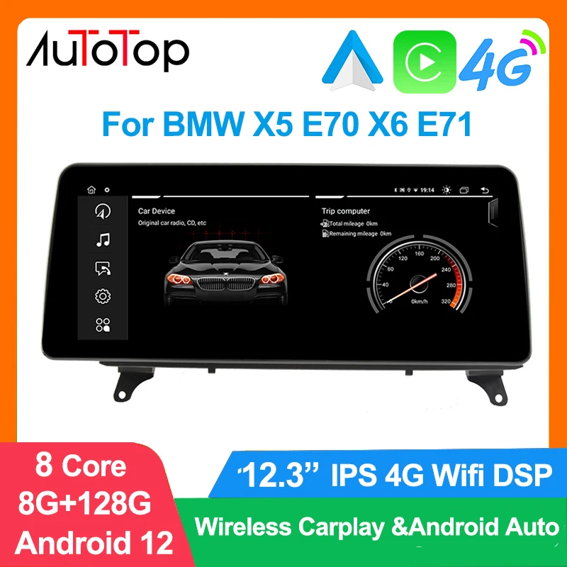 Autotop X5 E70 Multimedia Android For BMW X5 E70 X6 E71 4G Ram Wireless ...