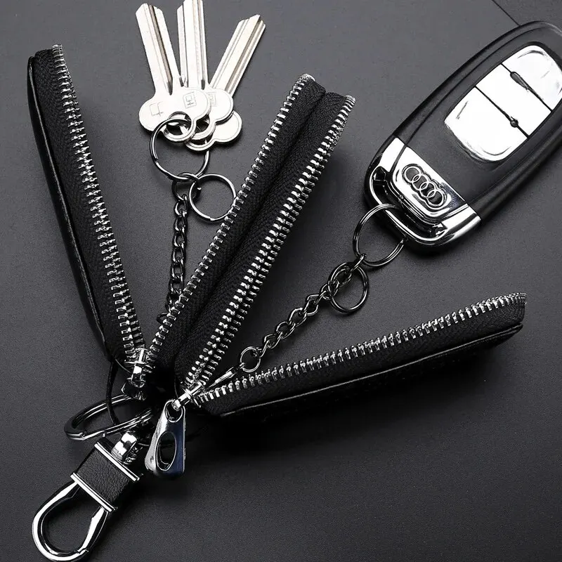 Large-Capacity-Zipper-Car-Key-Bag-Unisex-Waist-Hanging-Home-Use-Lock ...