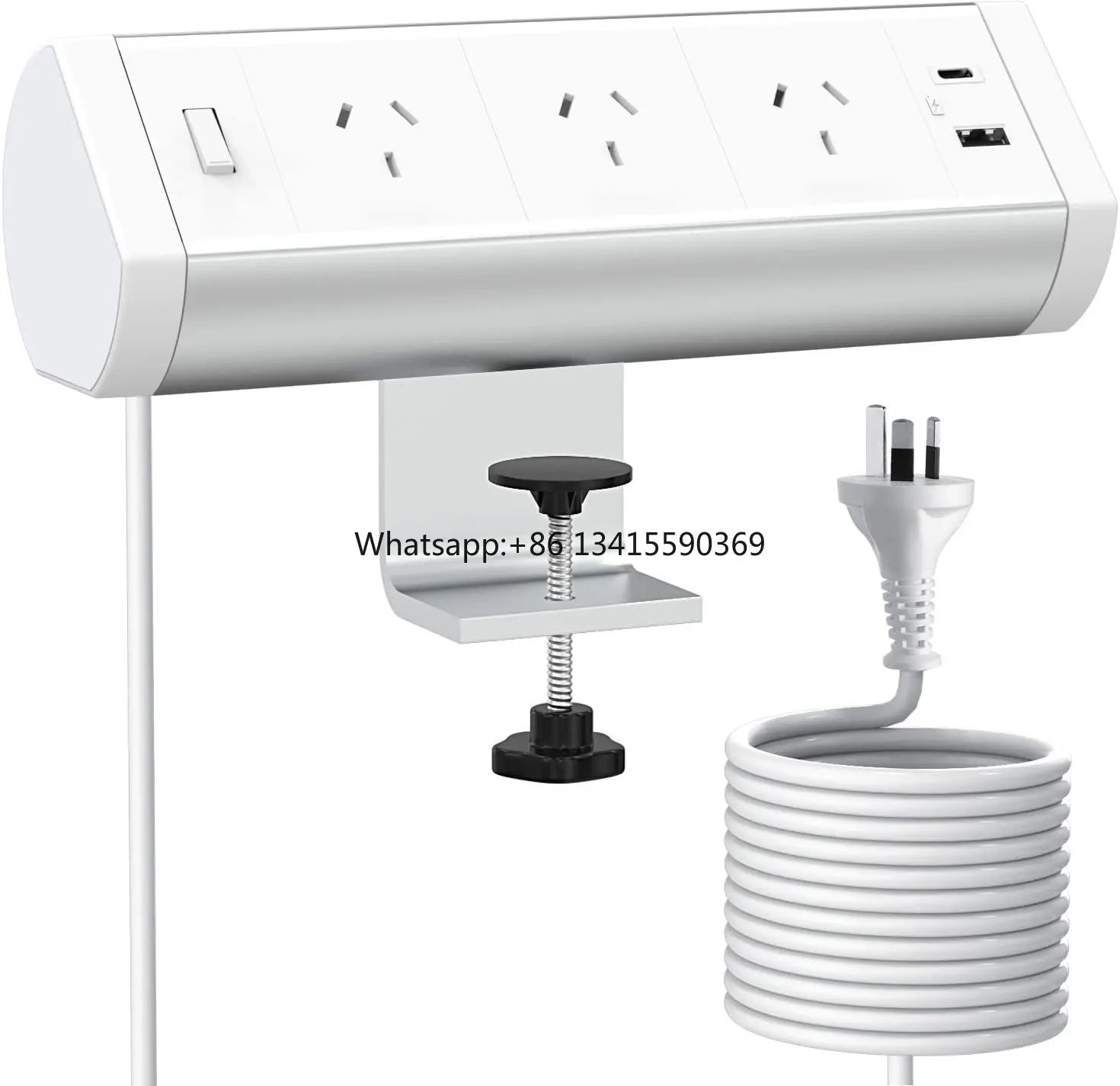 AU Power Outlet Aluminium Alloy Switched Power Strip Removable Desktop ...