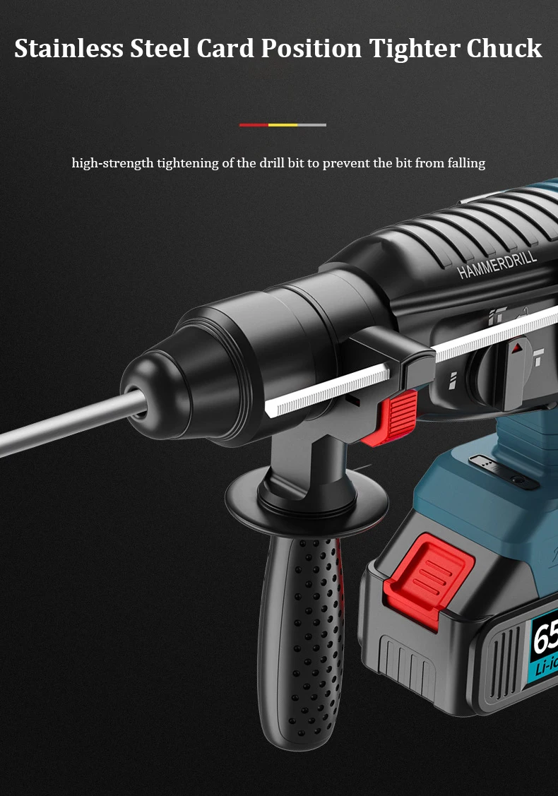 550w 980rpm Multifunctional Rotary Hammer Variable Speed 21v Drill ...