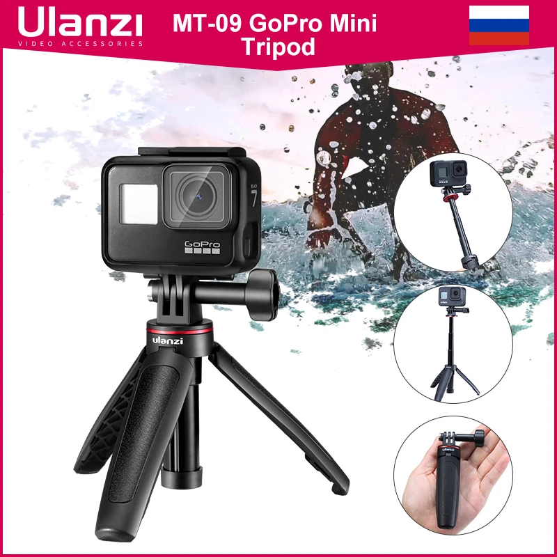 Ulanzi MT 09 estender gopro vlog tripé mini tripé portátil para gopro ...