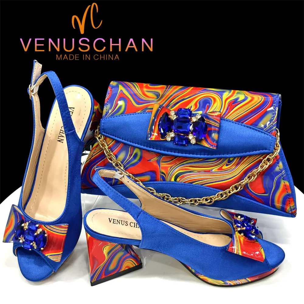 Venus-Chan-New-Italian-Shoes-and-Bag-for-Party-2024-Blue-Color ...