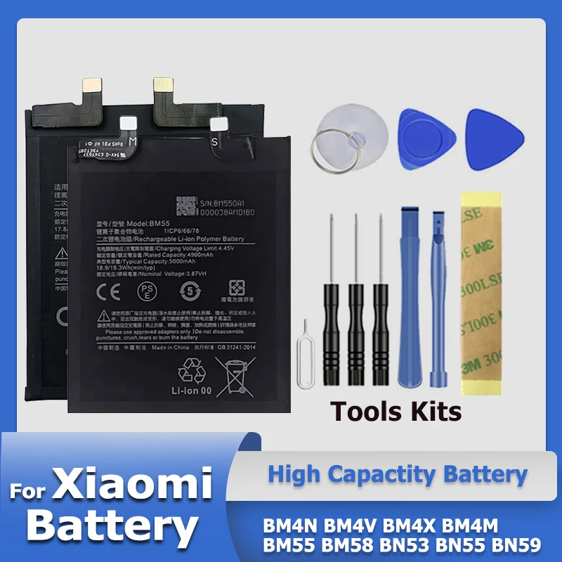 Batería Para Xiaomi Redmi Note 3 4 4i 9 10 11 T S Poco X3 Pro Ultra 5G ...