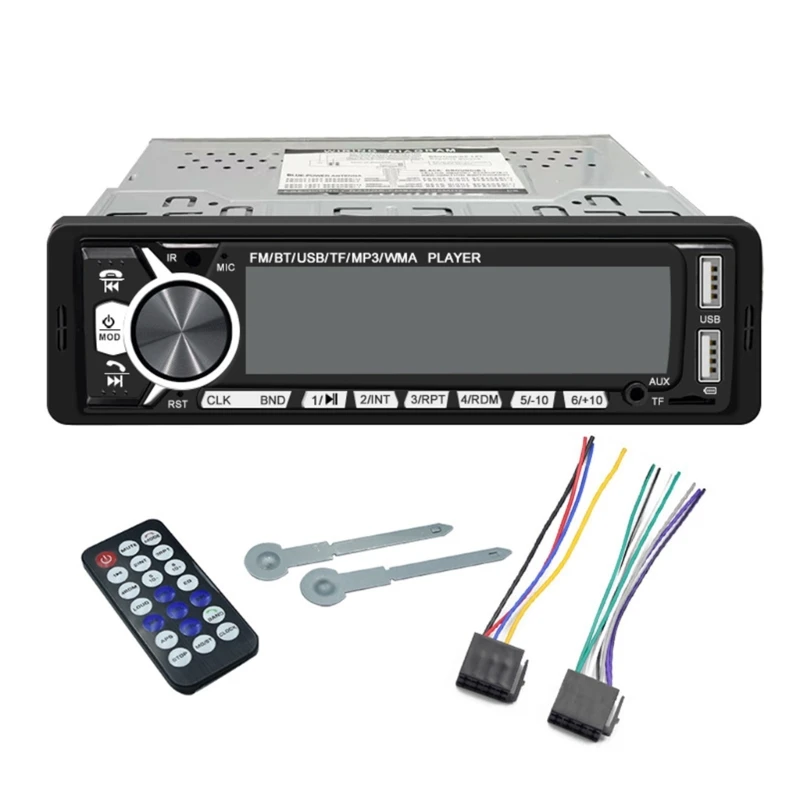 1Din-Car-Radio-Autoradio-MP3-Player-WirelessAudiosStereoFM-Music-Stereo ...