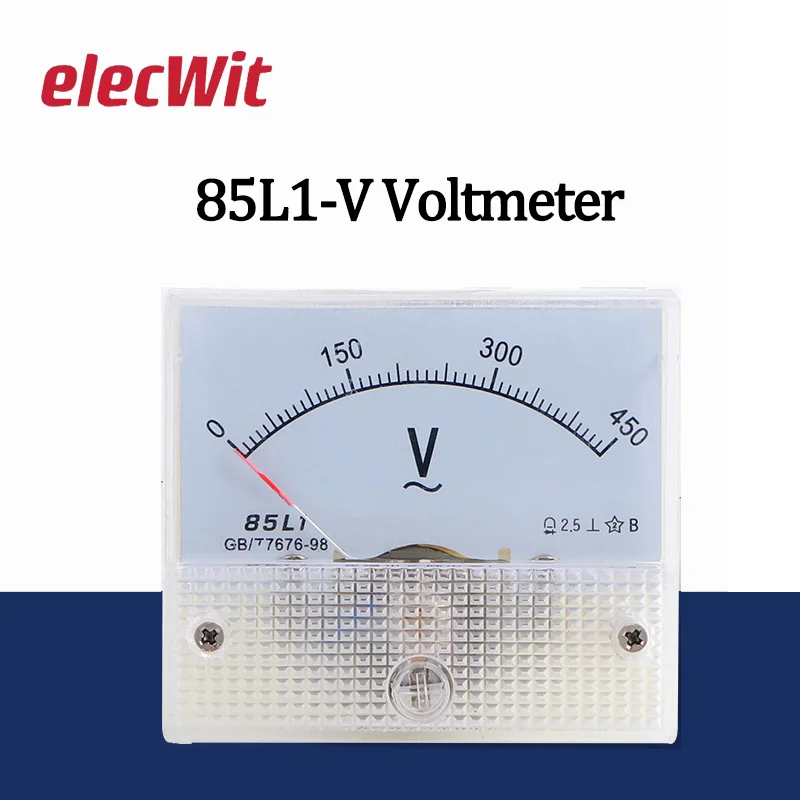 85L1-V Analogue AC Voltage Needle Panel Meter Pointer Voltmeter 2V 3V ...