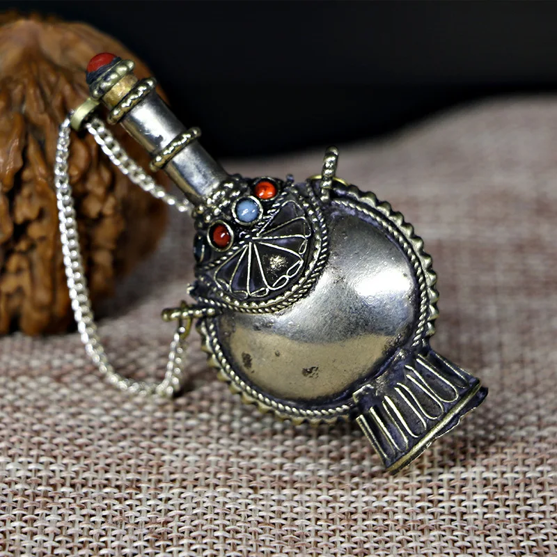 Traditional-National-Handicrafts-Pure-Handmade-Snuff-Bottle-Tibetan ...