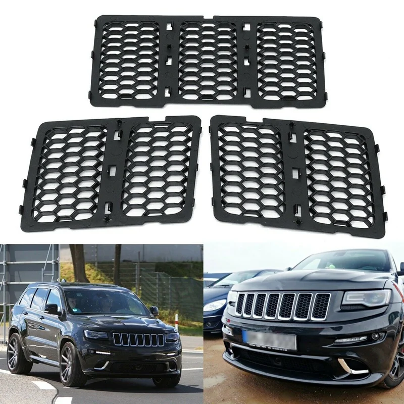 Car-Black-Front-Grille-Inserts-Trim-Mesh-Kit-for-Jeep-Grand-Cherokee ...