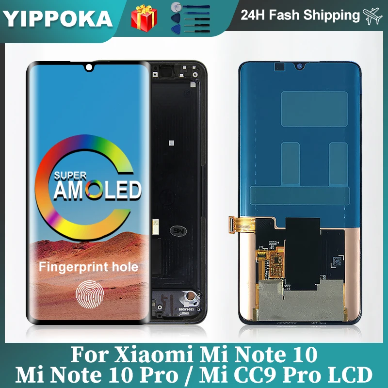 Amoled Lcd Para Xiaomi Mi Nota 10 Display Lcd Digitador Assembléia Para Xiaomi Mi Cc9 Pro ...