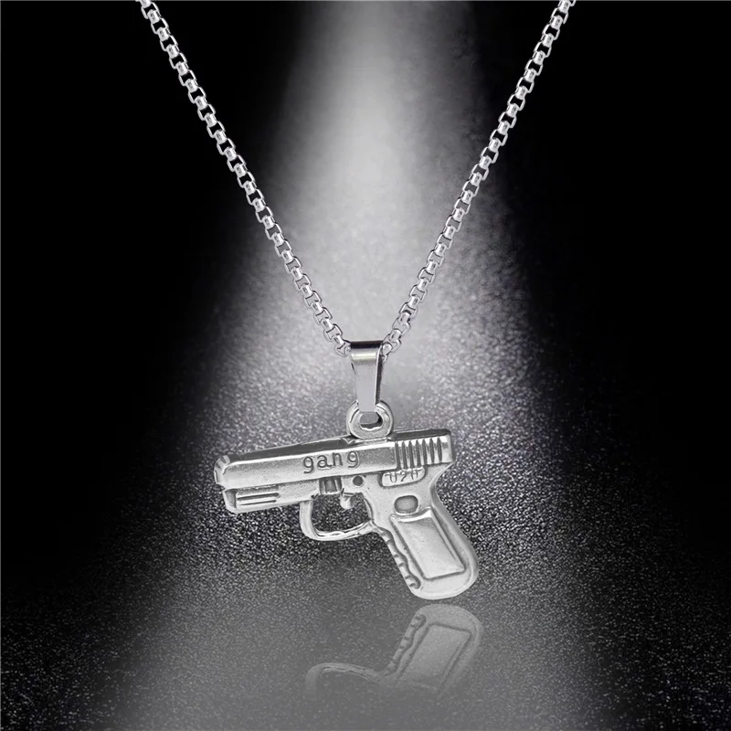 Sindlan-Punk-Stainless-Steel-Gun-Pendant-Necklace-for-Men-Hip-Hop ...