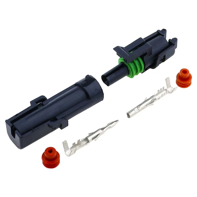 1 Set 1 2 3 4 6 Pin Way Delphi GM Automotive Female Male Weather Pack ...