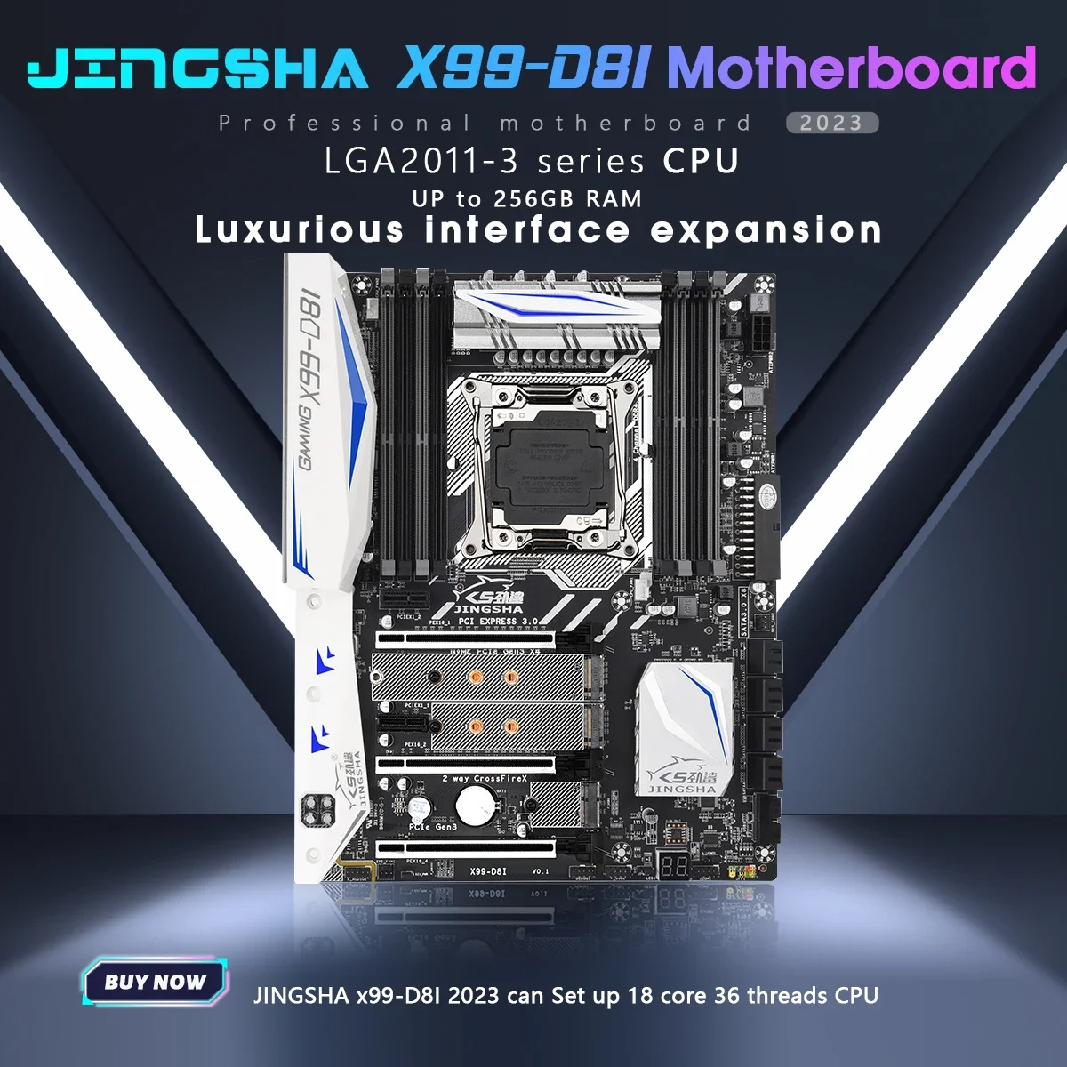 JINGSHA-New-X99D8I-Motherboard-kit-xeon-x99-Chip-Support-E5-V3V4-LGA ...