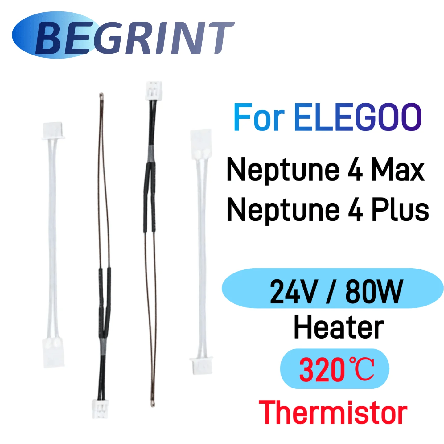 20v-80w-Cartridge-Heater-320-Thermistor-For-Elegoo-Neptune-4-Plus ...