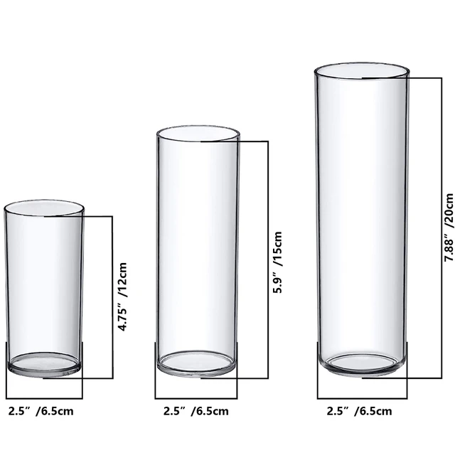 Shattered Glass Cylinder Centerpieces