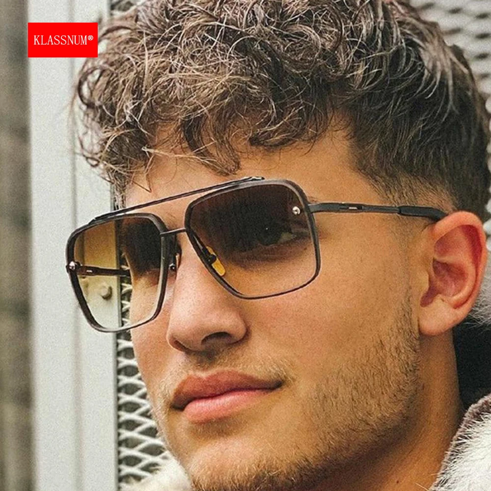 KLASSNUM 2025 Fashion Square Men Sunglasses Luxury Design Pilot ...