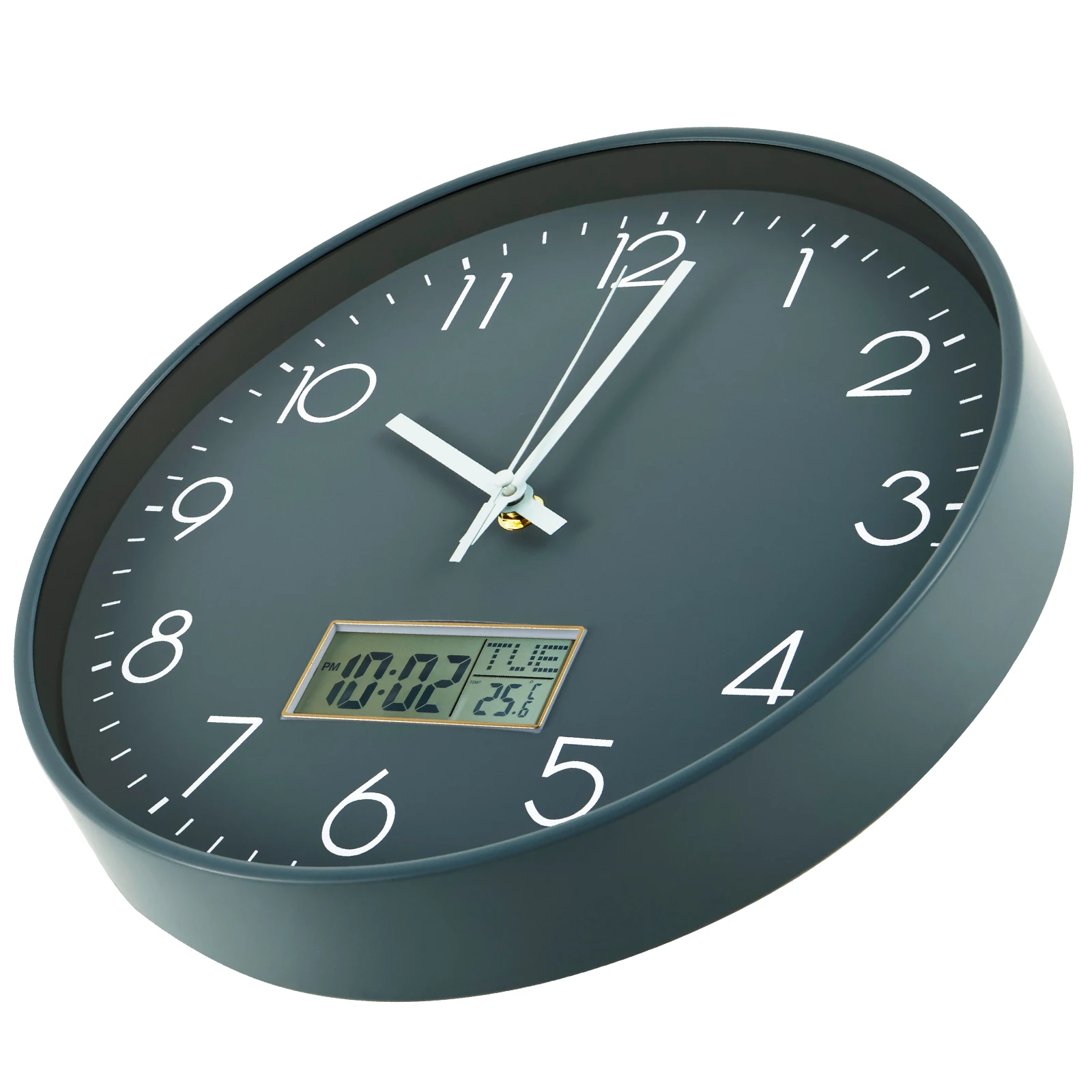 Wall-Clock-11-6-Inch-Round-Wall-Clocks-Battery-Operated-Wall-Clock-with ...