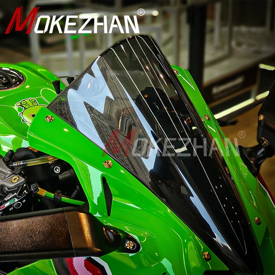 NEW-DEGIN-Double-Bubble-Viser-Windshield-For-Kawasaki-Ninja-ZX-4RR ...