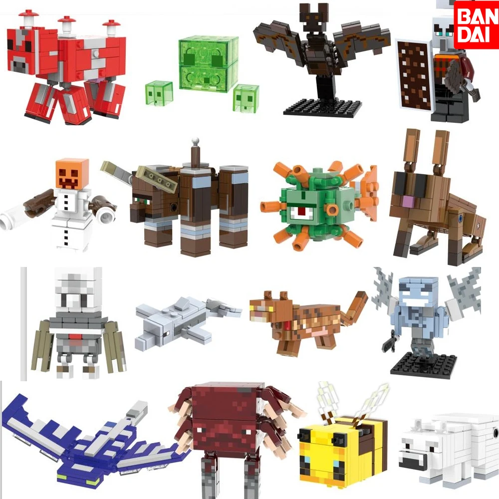 Minecraft Creeper Zombie Ender Dragon Figure Building Blocks, Mini Man ...
