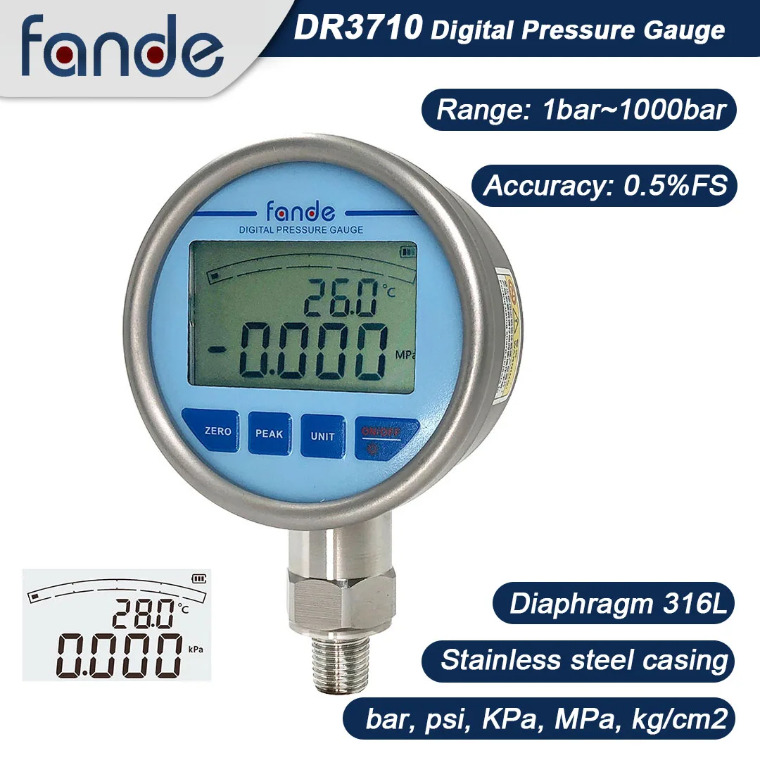 FANDE-Digital-Hydraulic-Pressure-Gauge-with-Temperature-Diaphragm-316L ...
