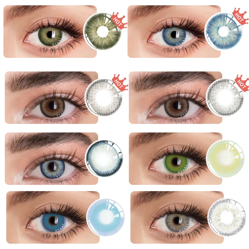 Uyaai 1 Pair Prescription Colored Contact Lenses For Eyes Pupils Beauty ...