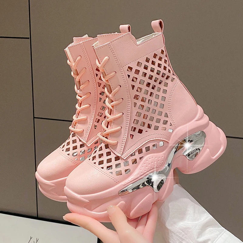 Baskets-en-cuir-vulcanis-lacets-roses-pour-femmes-nouvelles-chaussures ...