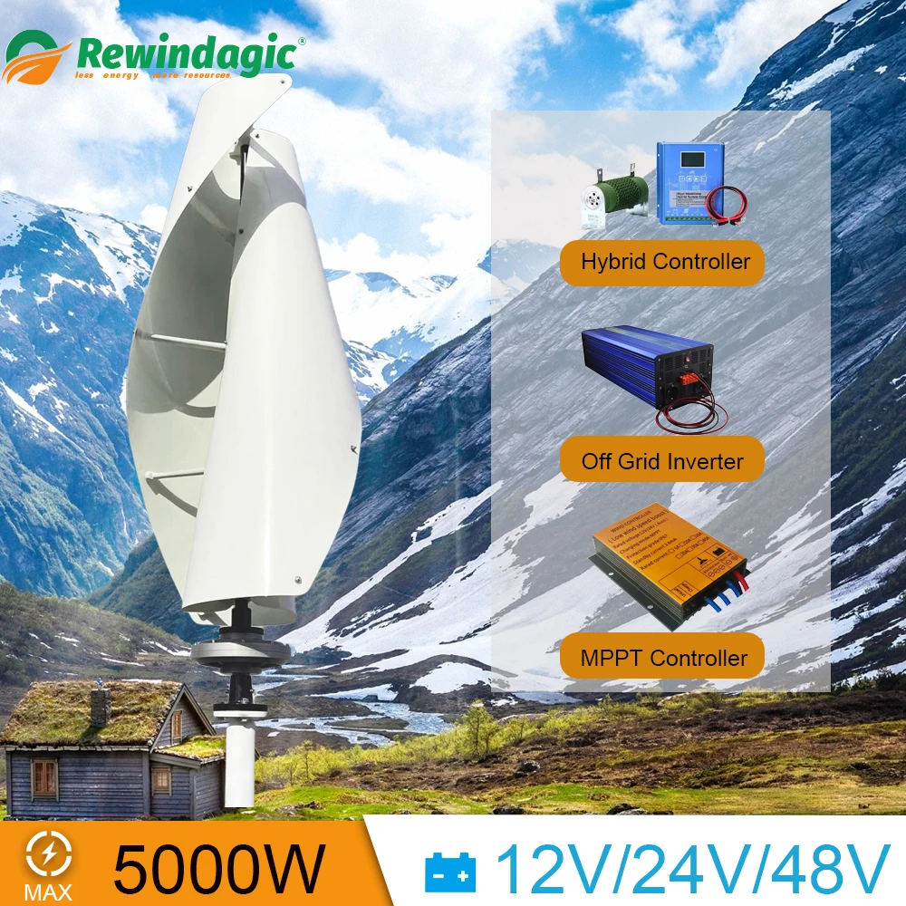 High-Quality-Wind-Turbine-Generator-3000W-5000W-Vertical-Axis-Windmill ...