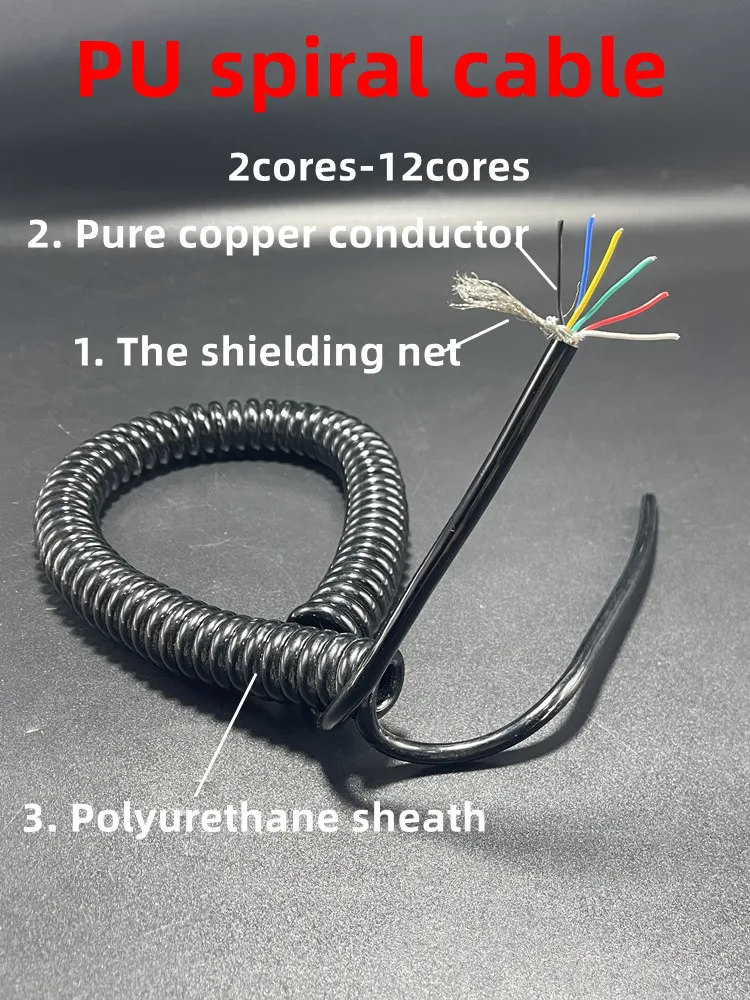 Spring-wire-spiral-cable-4-12-core-26awg-24awg-22awg-20-awg-PUR ...