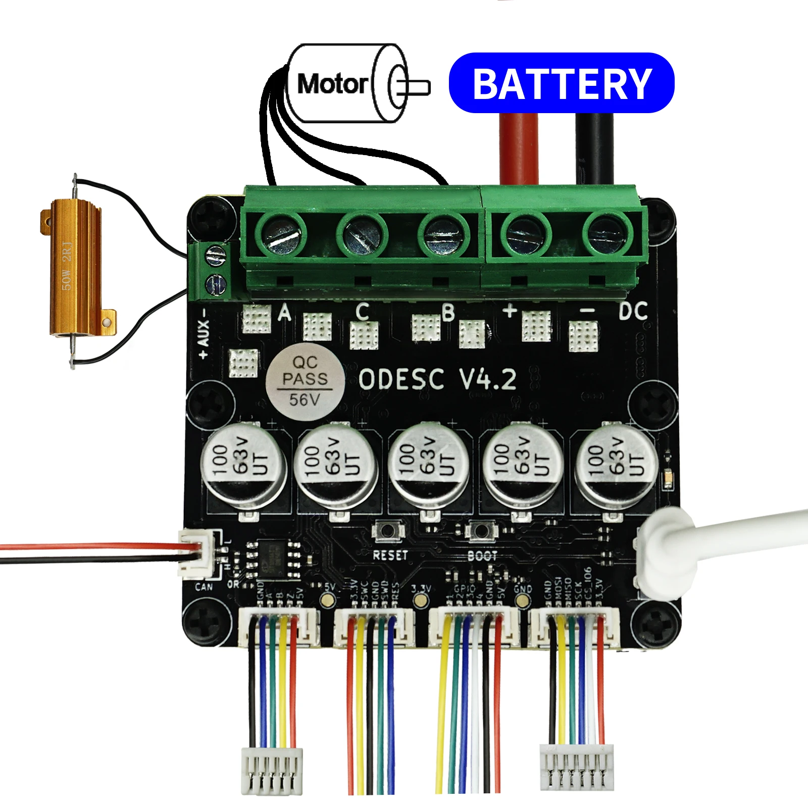 ODESC V4.2 Single-Drive High-Current High-Precision Brushless Servo ...