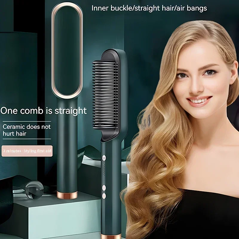 Professional-Quick-Heated-Electric-Hot-Comb-Hair-Straightener ...