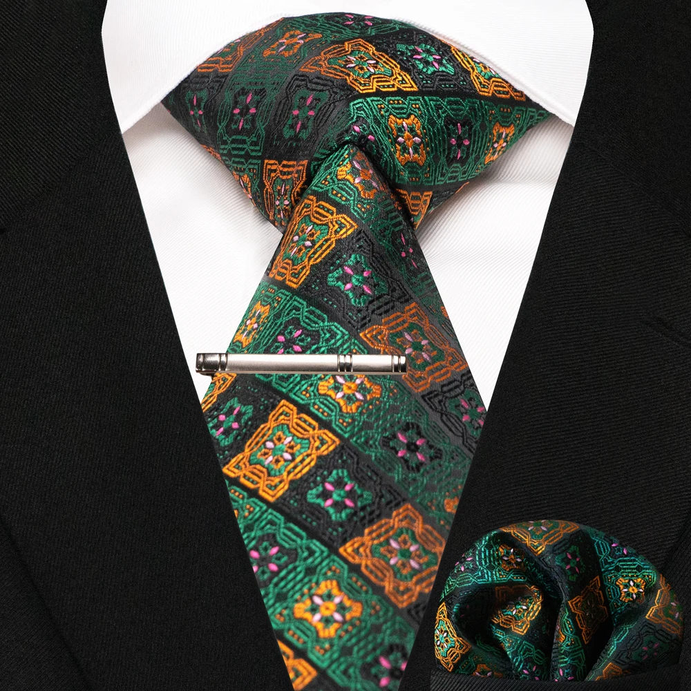 JEMYGINS-Designer-Green-Plaid-Elegant-Men-s-Tie-Fashion-Brand-Silk-tie ...