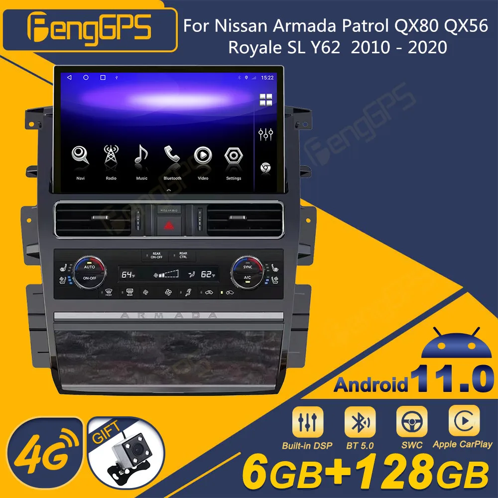 For-Nissan-Armada-Patrol-QX80-QX56-Royale-SL-Y62-2010-2020-Android-Car ...
