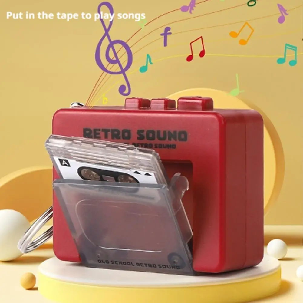 Vintage Tape Recorder Couple Gift Keychain Mini Recordable Mini Retro ...