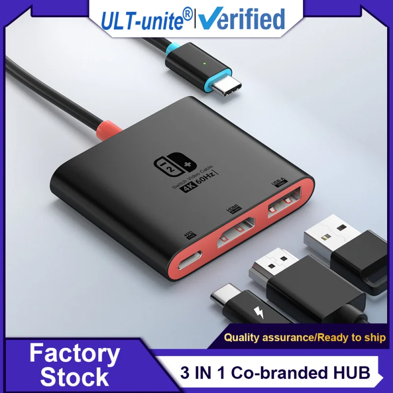 ULT-unite 3 in 1 Switch Dock 4K 60Hz UHD Screen Mirroring Adapter ...