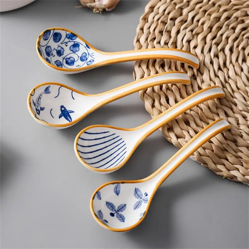 Japanese-Ceramic-Spoon-Household-Soup-Spoon-Soup-Spoon-Cute-Rice-Spoon ...