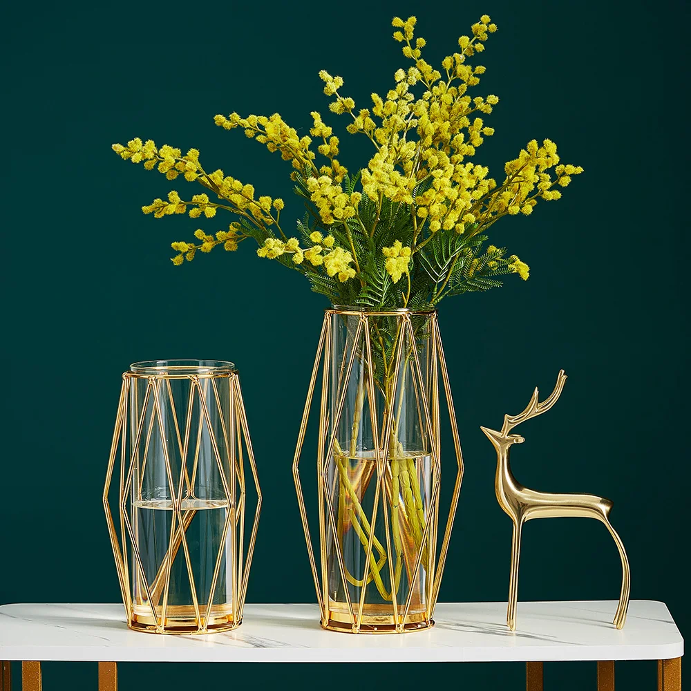 Modern-Nordic-Geometry-Metal-Glass-Golden-Vase-Home-Living-Room-Desk ...