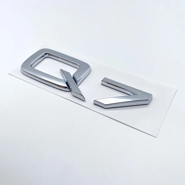 3D ABS Black Silver Letters Q2 Q3 Q5 Q7 Q8 Emblem for Audi Q series Car ...