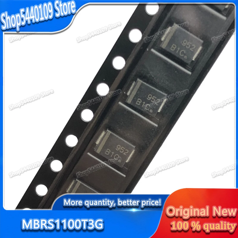 50pcs Mbrs1100t3g Do-214aa Mbrs1100 Do214aa 1100 Code B1c Schottky ...