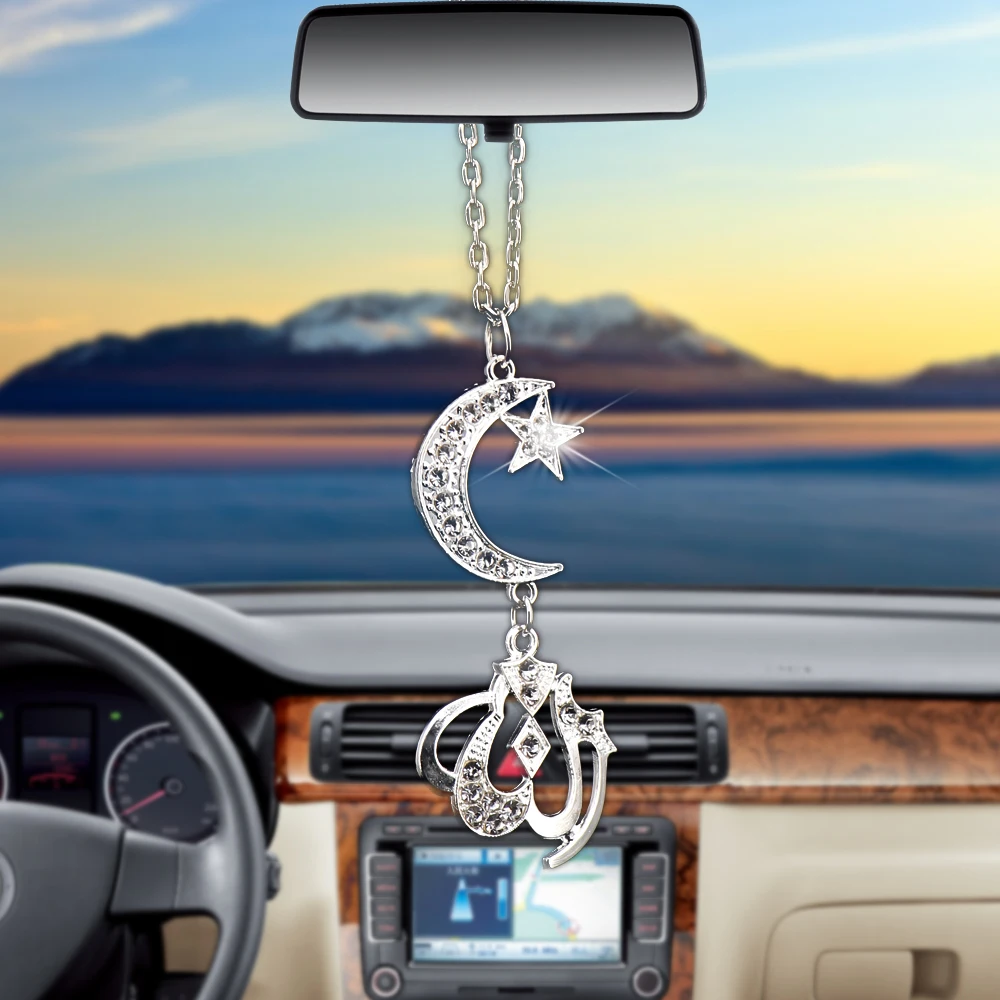 Car-Pendant-Ornaments-Moon-star-islam-Hanging-Auto-Interior-Rear-View ...