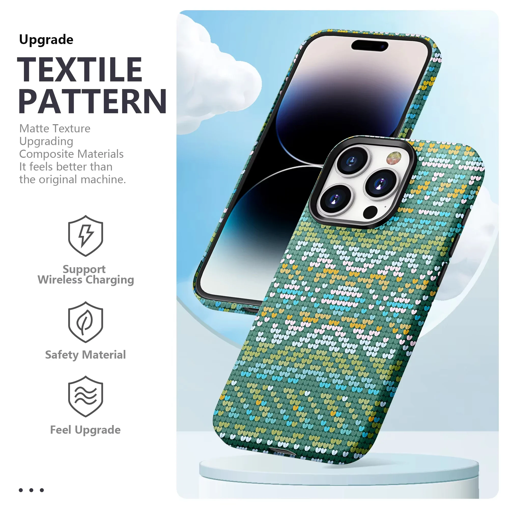Suitable-for-IPhone-15-Electroplated-Textile-Pattern-Phone-Case ...