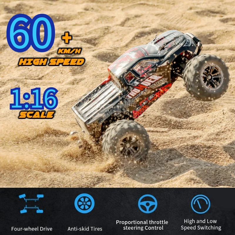 Rc Cars High Speed Monster Truck Off Road 4wd Racing Fast Remote ...