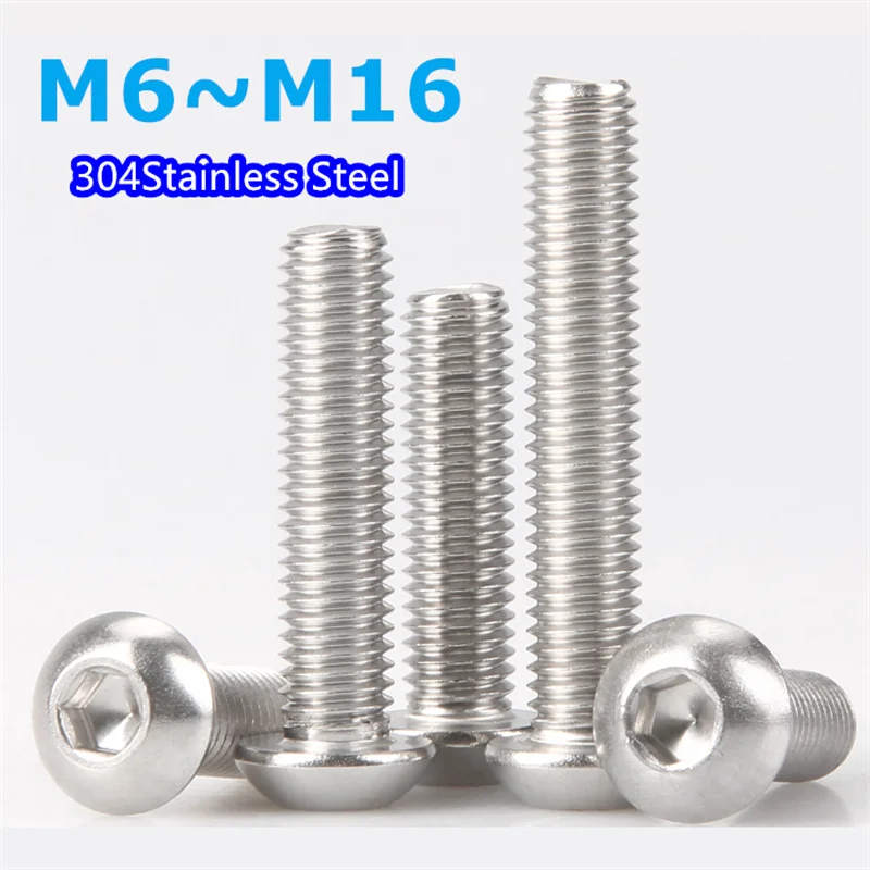 M6-M8-M10-M12-M16-304-A2-70-Roestvrij-Staal-Hexagon-Hex-Socket-Pan-Kop ...