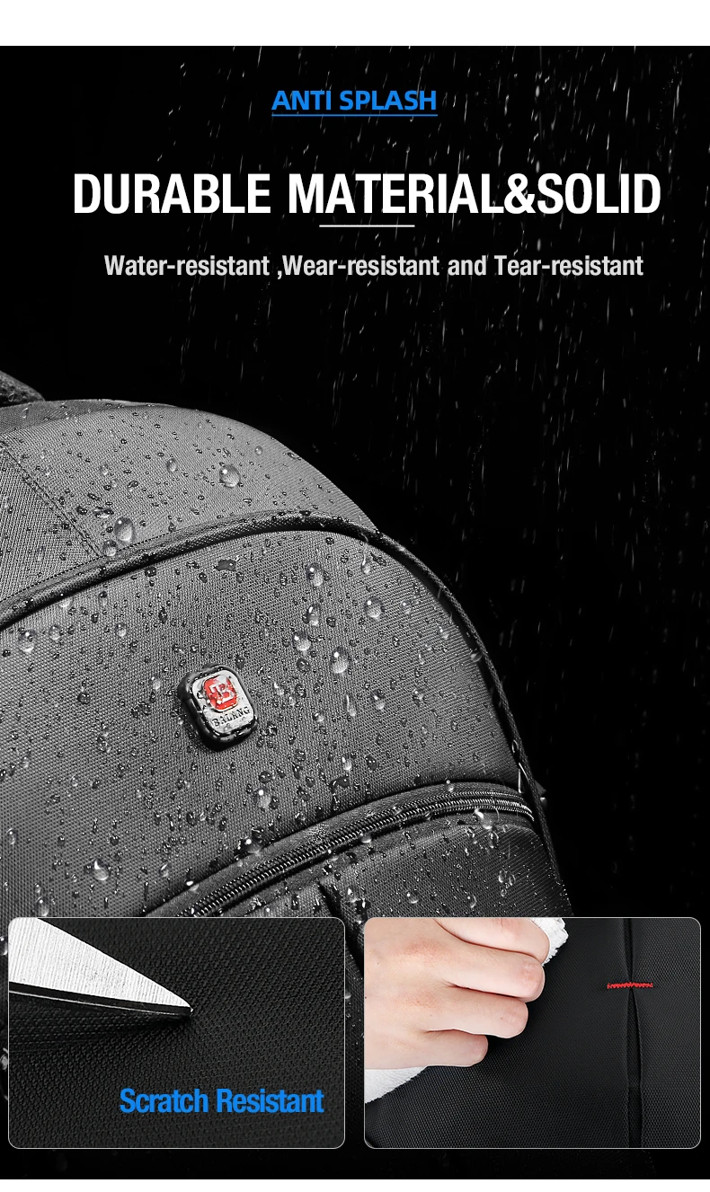 BaLang Laptop Backpack for 15.6″-17″ Computer Male Waterproof Men ...