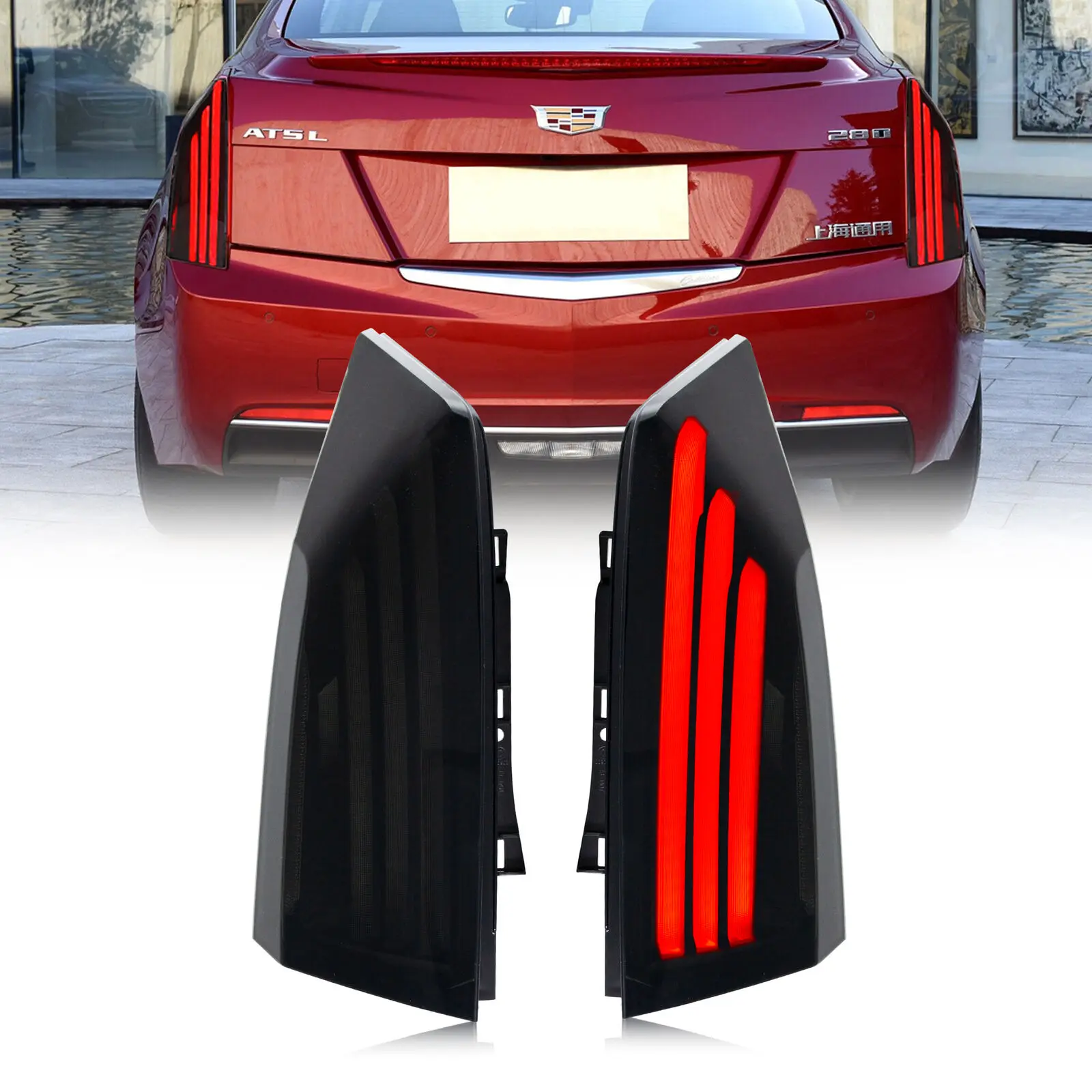 LED-Black-Tail-Lights-for-Cadillac-ATS-ATS-V-2014-2020-Sequential-Rear ...