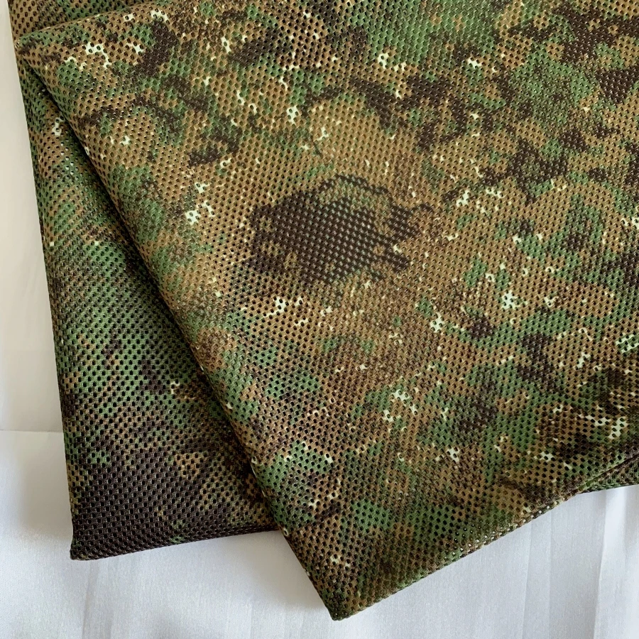 Camouflage Mesh Fabric 120GSM Polyester Cloth Ghillie Suit DIY Helmets ...