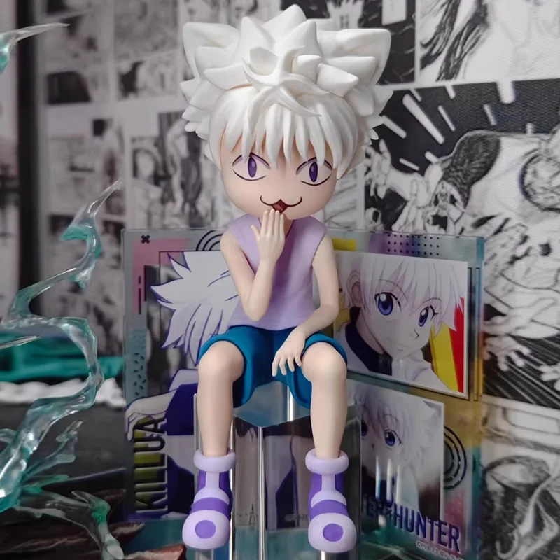 Anime Hunter Hunter Figure Killua Zoldyck Cute Baby Face Sitting Pvc ...