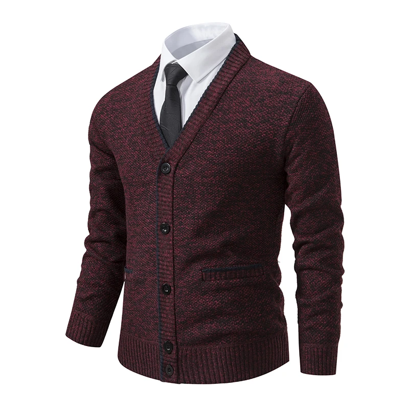 C-rdigan-de-punto-para-hombre-su-ter-informal-con-cuello-en-V-abrigo-de ...