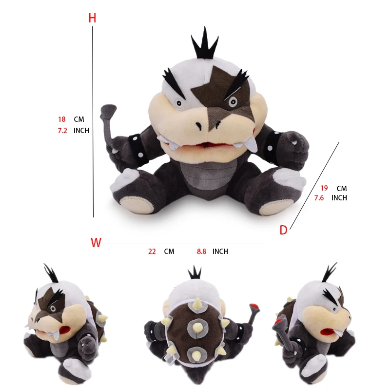 super Mario Bros Plush Toys Wonder Bowser Jr Meowser Lemmy Iggy Bowser ...