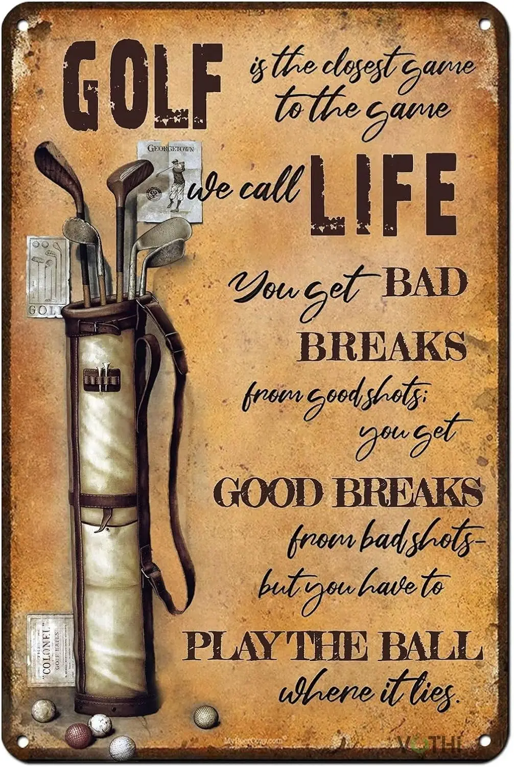Funny-Retro-Metal-Tin-Sign-Golfing-Golf-Life-Golf-Decor-Home-Wall-Decor ...