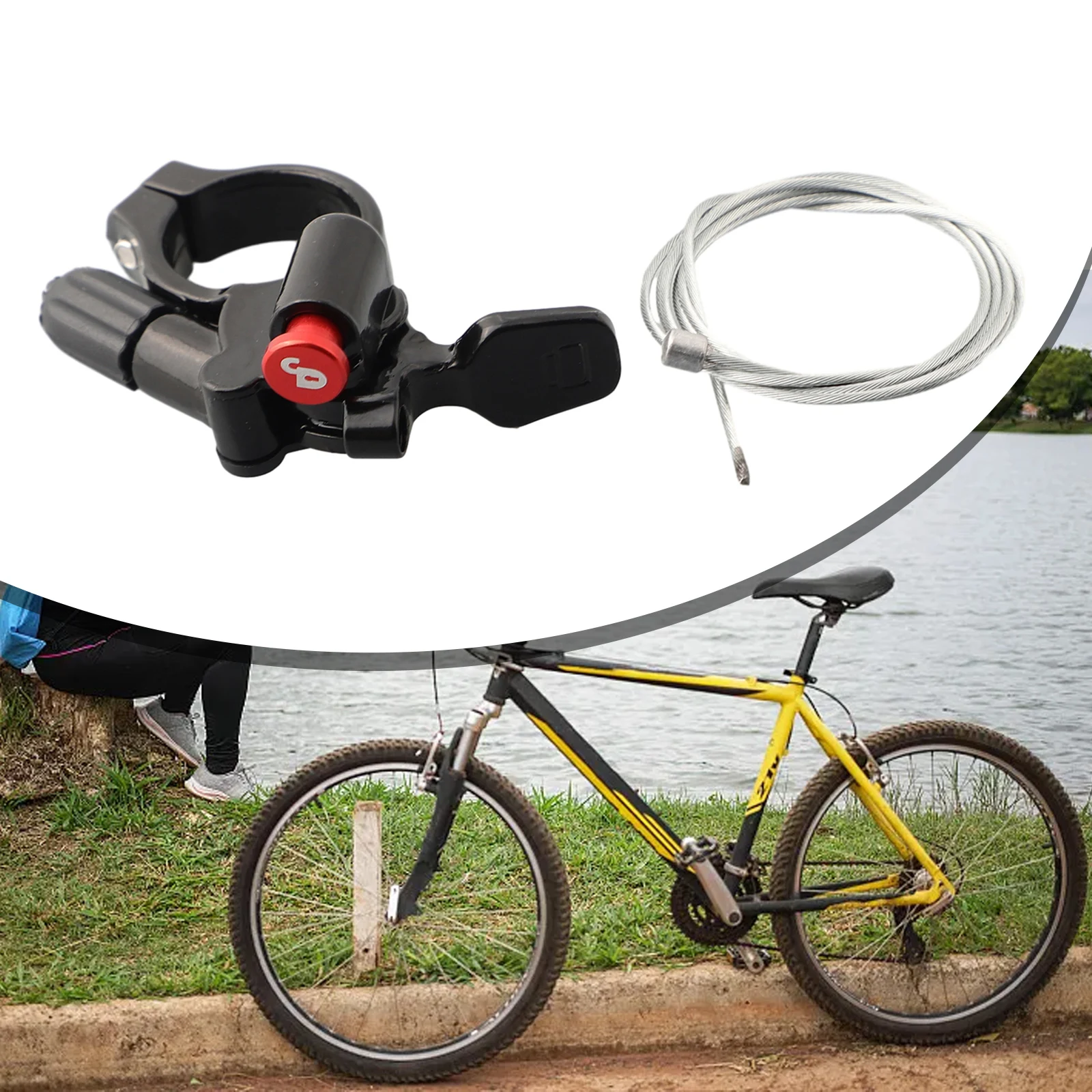 MTB-Mountain-Bike-Bicycle-Parts-Fork-Remote-Lockout-Lever-With-Cable ...